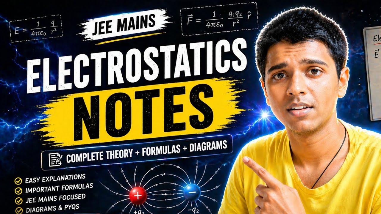 FREE electrostatics notes For JEE Physics