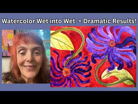 🎨 Watercolor Working Wet into Wet for Dramatic Results