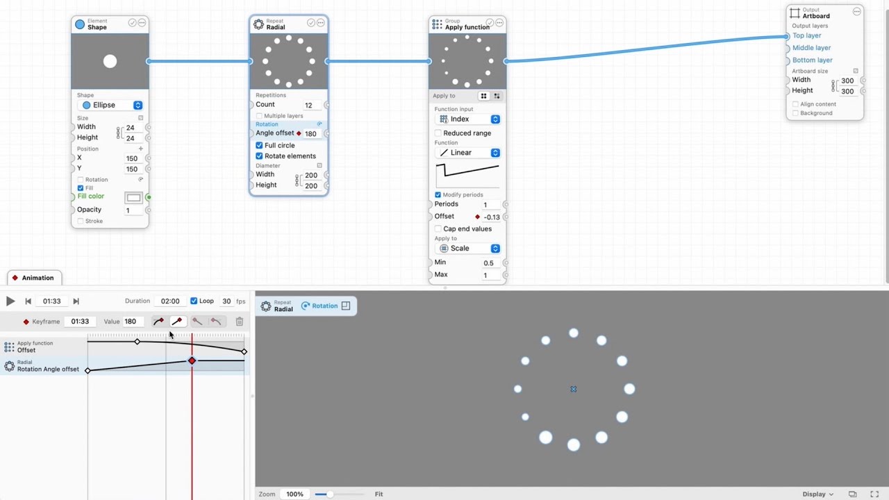 Making an animated loading indicator with Patternodes 3