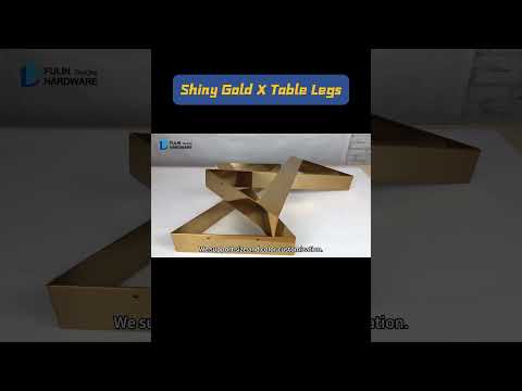 Shiny Gold X Cross Table Legs #furniturefactory