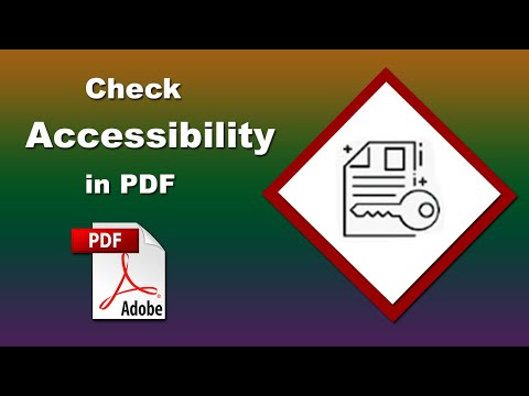 How to Check Accessibility in PDF with Adobe Acrobat Pro 2020