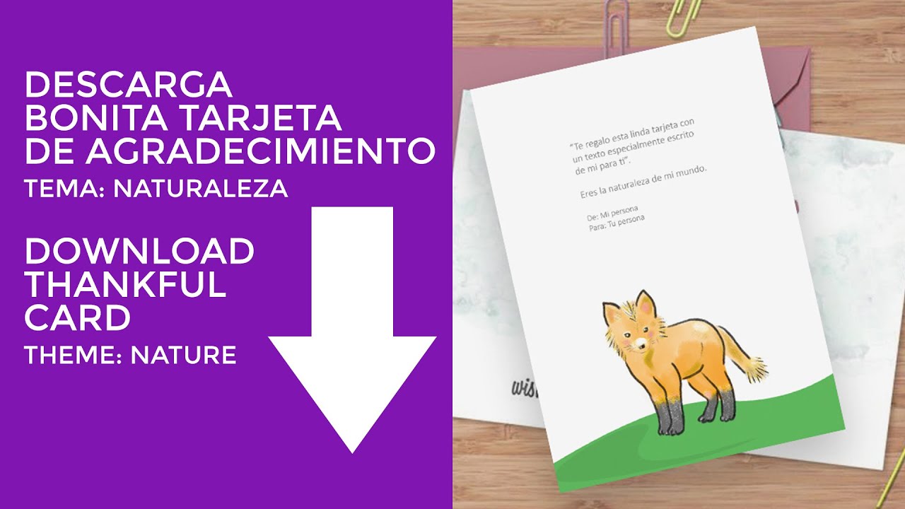 Tarjeta de agradecimiento en Microsoft Word