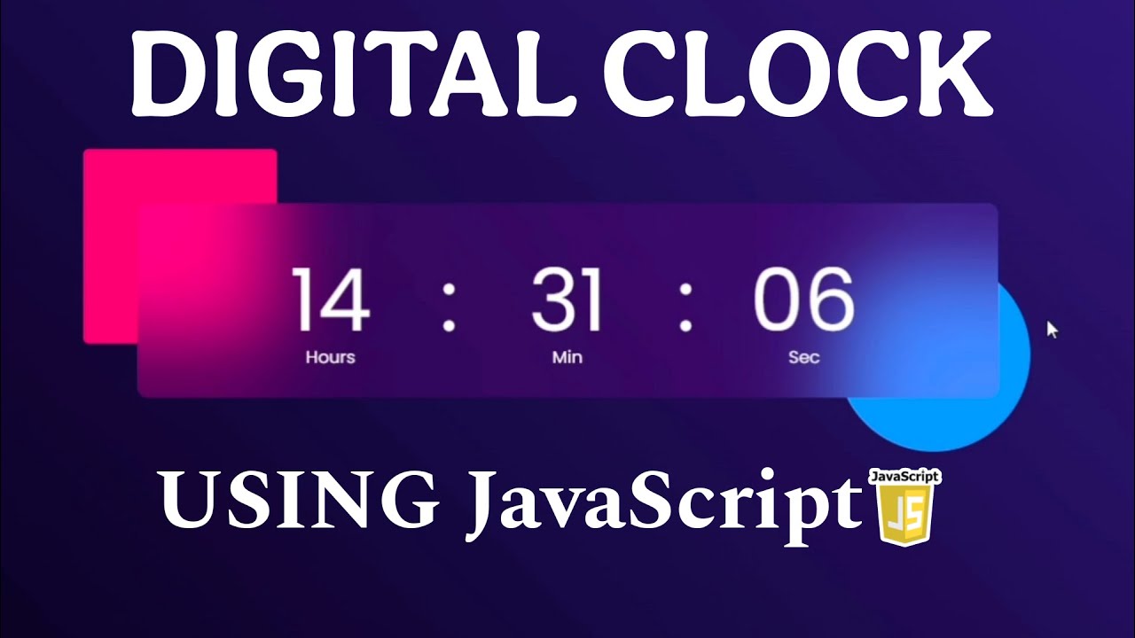 Build a Digital Clock using JavaScript | Beginner JavaScript Project 2025