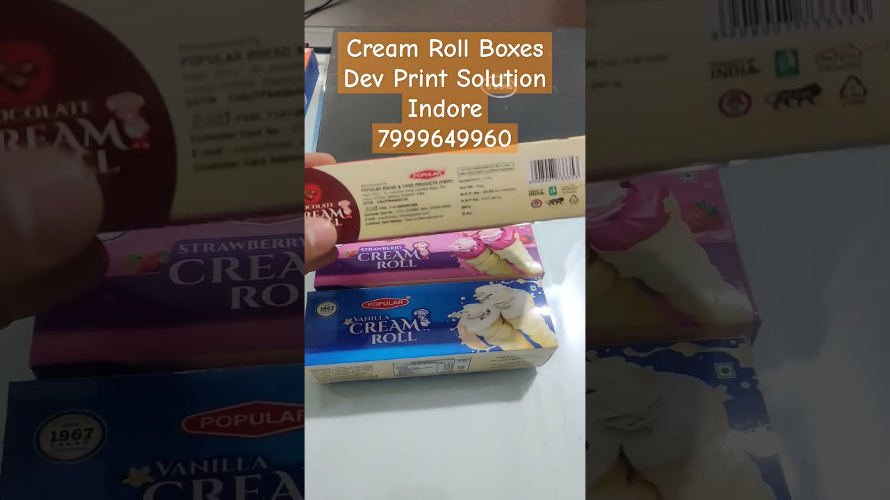 Cream Roll Boxes #indore #offsetprint #uniquepackaging #packagingbox #printing