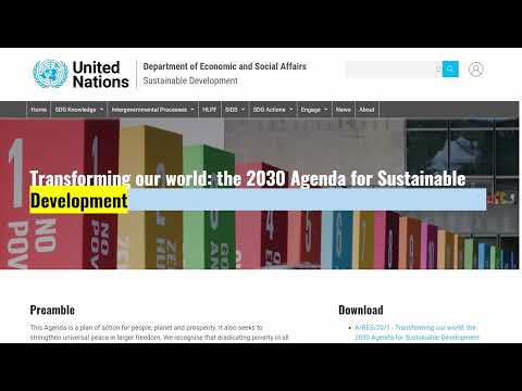 2030 Agenda for Sustainable Development – Full Text | Read Aloud