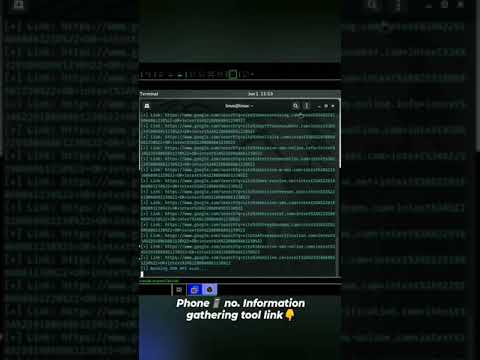 Information gathering tool. Phone number hack. #cybersecurity