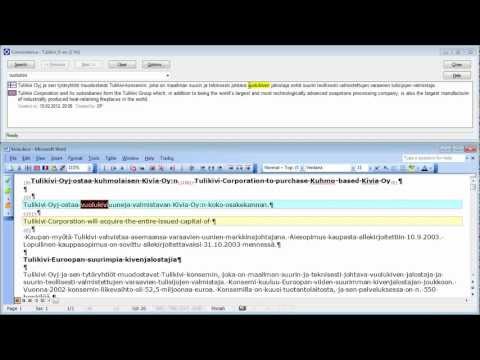 Concordance: Trados Workbench (part 3 of 6)