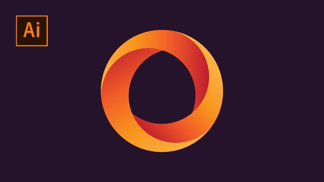 Create gradient circular logo using adobe illustrator