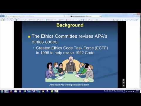 PSY 215 Module 8 APA Ethics Code