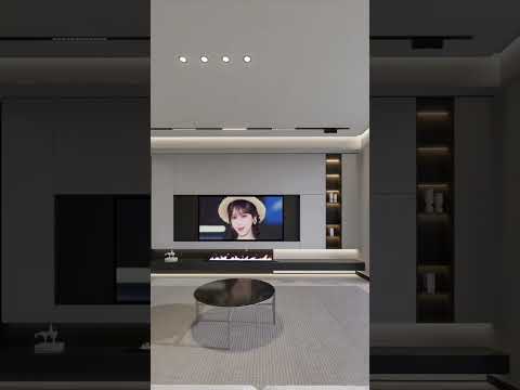 OE-FASHION Modern Living Room with a Recessed Sofa for Space Saving
