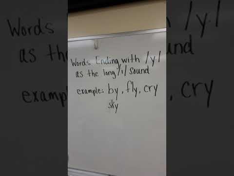 Words ending with /y/ as the long /i/ sound