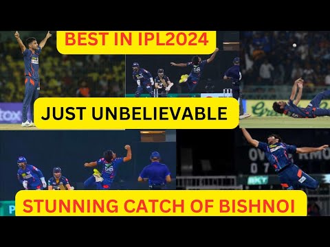 ravi bishnoi catch ipl 2024😲ravi bishnoi catch video👍ravi bishnoi caught and bowled#ggvslsg👍