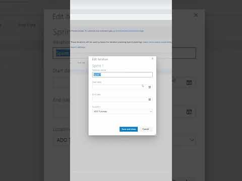 HOW TO SET SPRINT ITERATION DATES #shorts #ADO