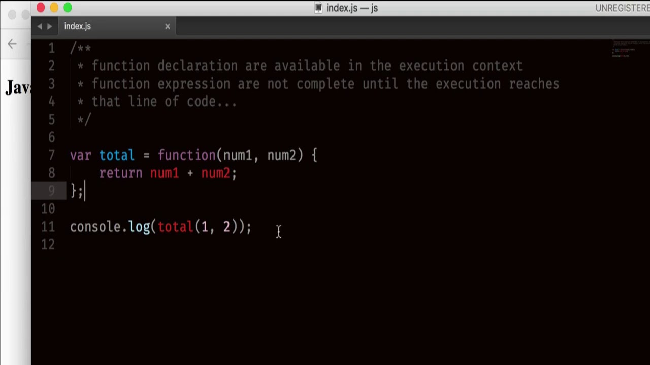 Javascript Tutorial Part #046 Function declaration vs function expression# PROACTIVE Tutorial