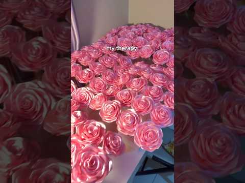 100 Satin Rose Bouquet???? #bouquet #satinrose #flowerbouquet
