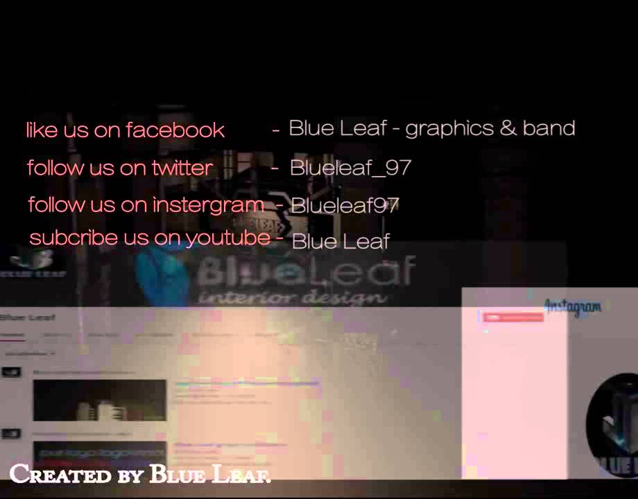 Blue leaf graphics