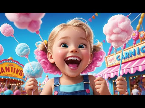 Cotton Candy, Sweet and Light Delight | Fun Candy Song | Toddler Rhyme with Colorful Animations