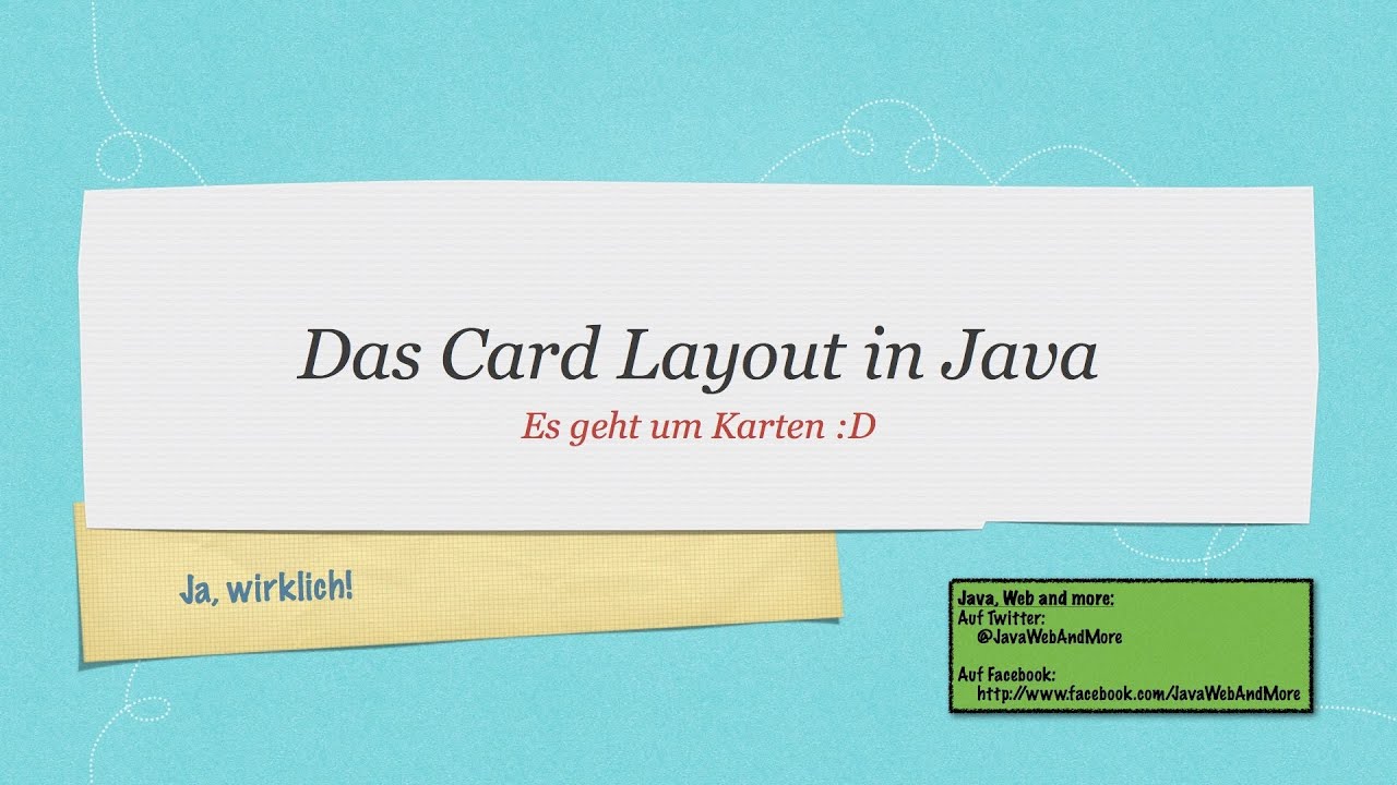 Das Card Layout in Java #GUI-Layout