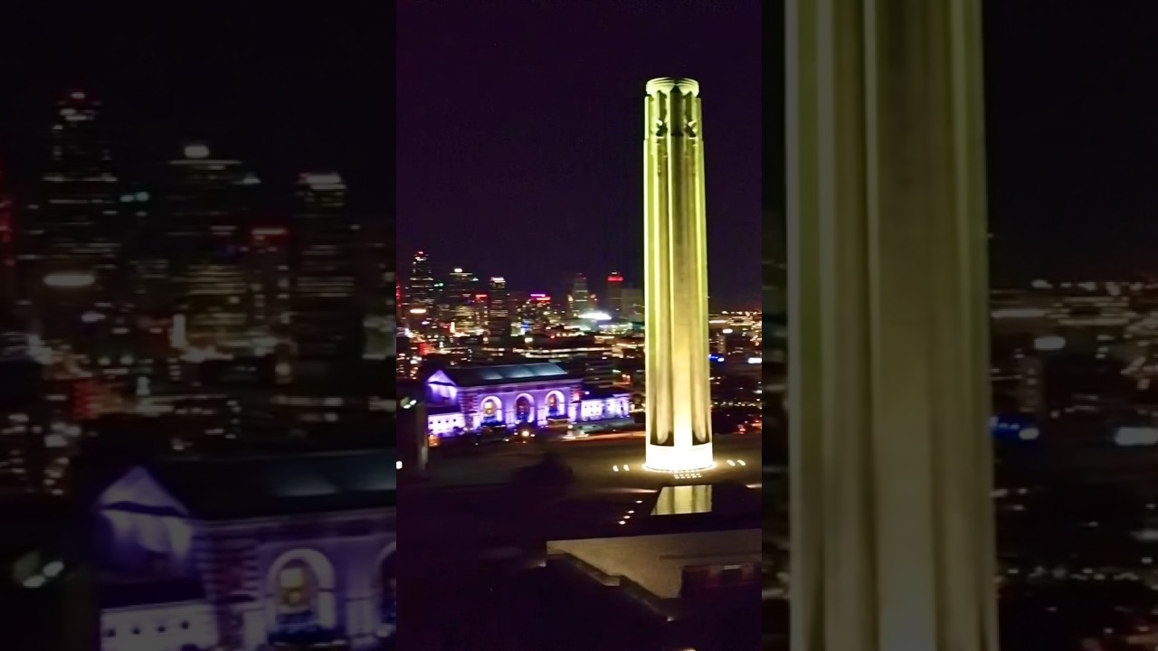 City looks Majestic while flying at night#kc #drone #sky