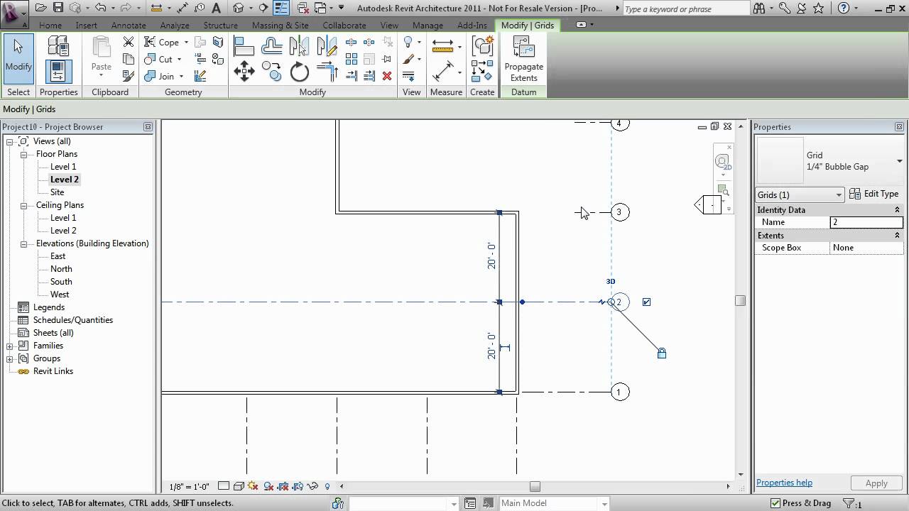 Revit Quick Tip - Grid Center Segments