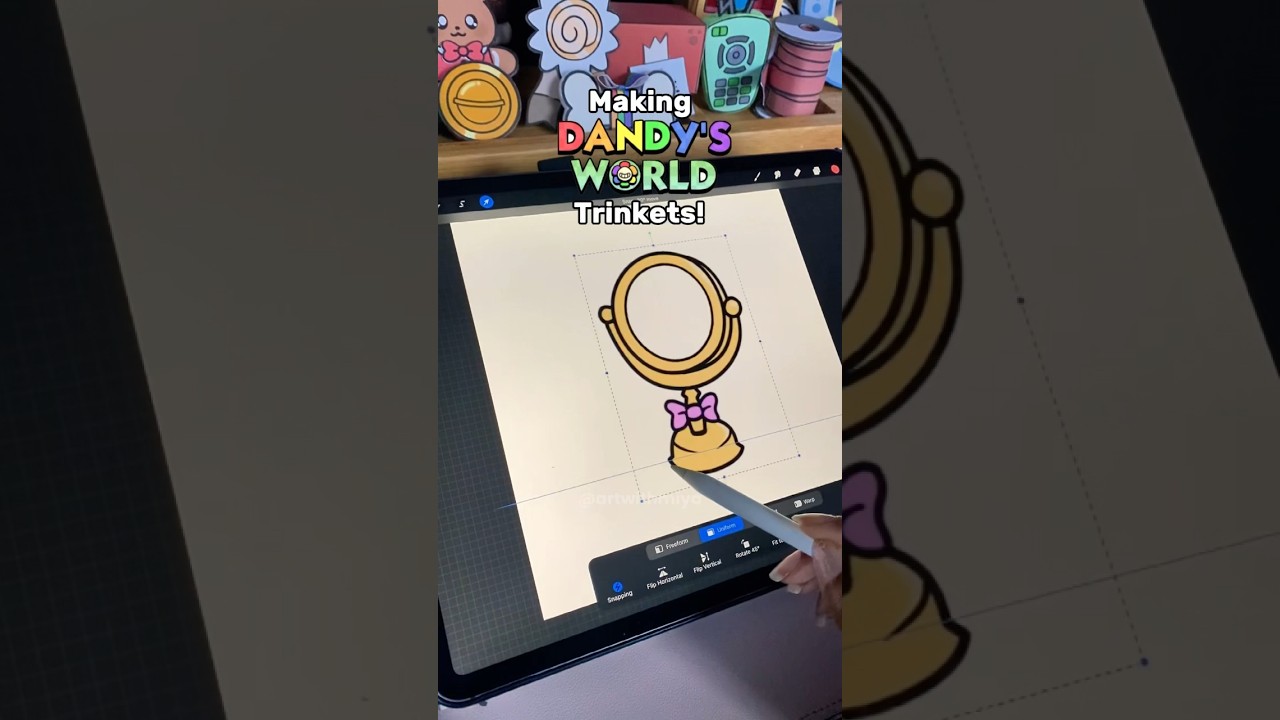 Making Glisten’s Trinket! (Vanity Mirror) #cardboardcraft #dandysworld #glisten #toons #trinkets