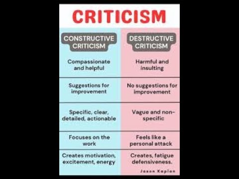 Destructive criticism
