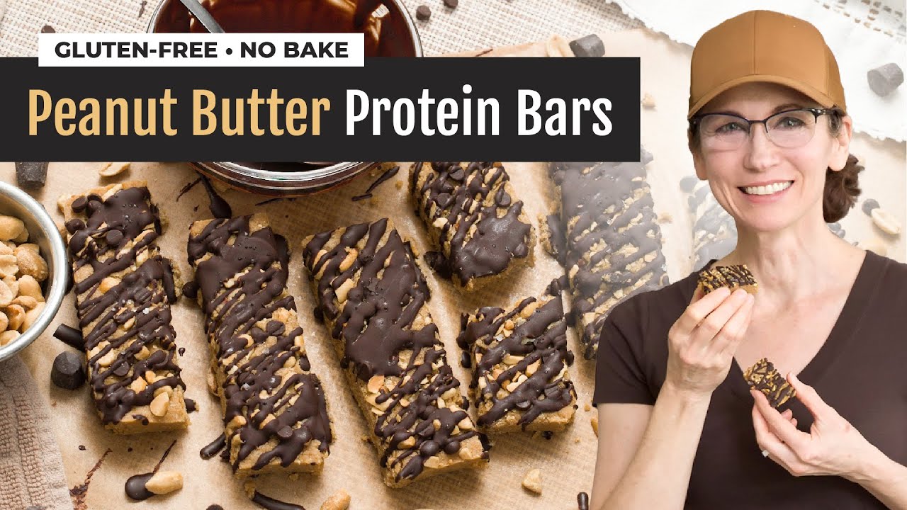 No-Bake Peanut Butter and Chocolate Protein Bars | Gluten-Free