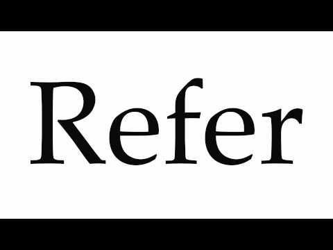 How to Pronounce Refer