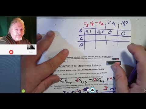 Worksheet 4G problem 1 Stoichiometry Problems
