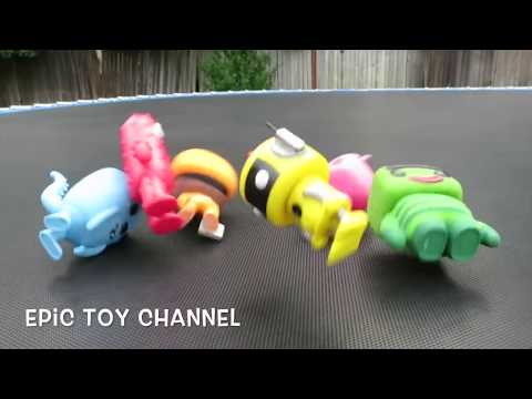 YO GABBA GABBA Pop Characters on GIANT TRAMPOLINE Getting Sillies Out with Brobee, Foofa, Plex