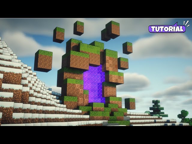 Nether Portal Grass Block Build Minecraft Map