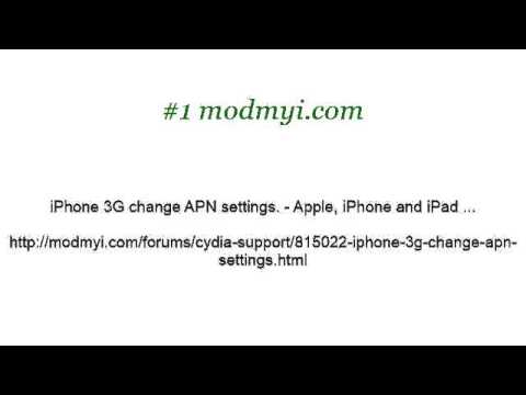 How-To Get APN Settings On Itunes For 3G