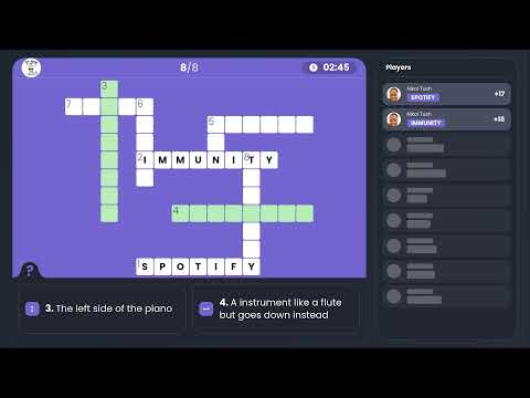 CrossWord Game: Music