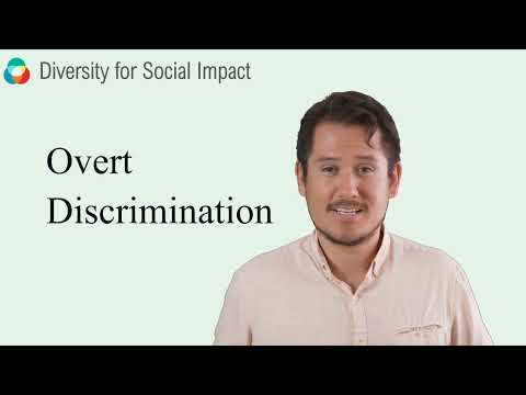What is Overt Discrimination?