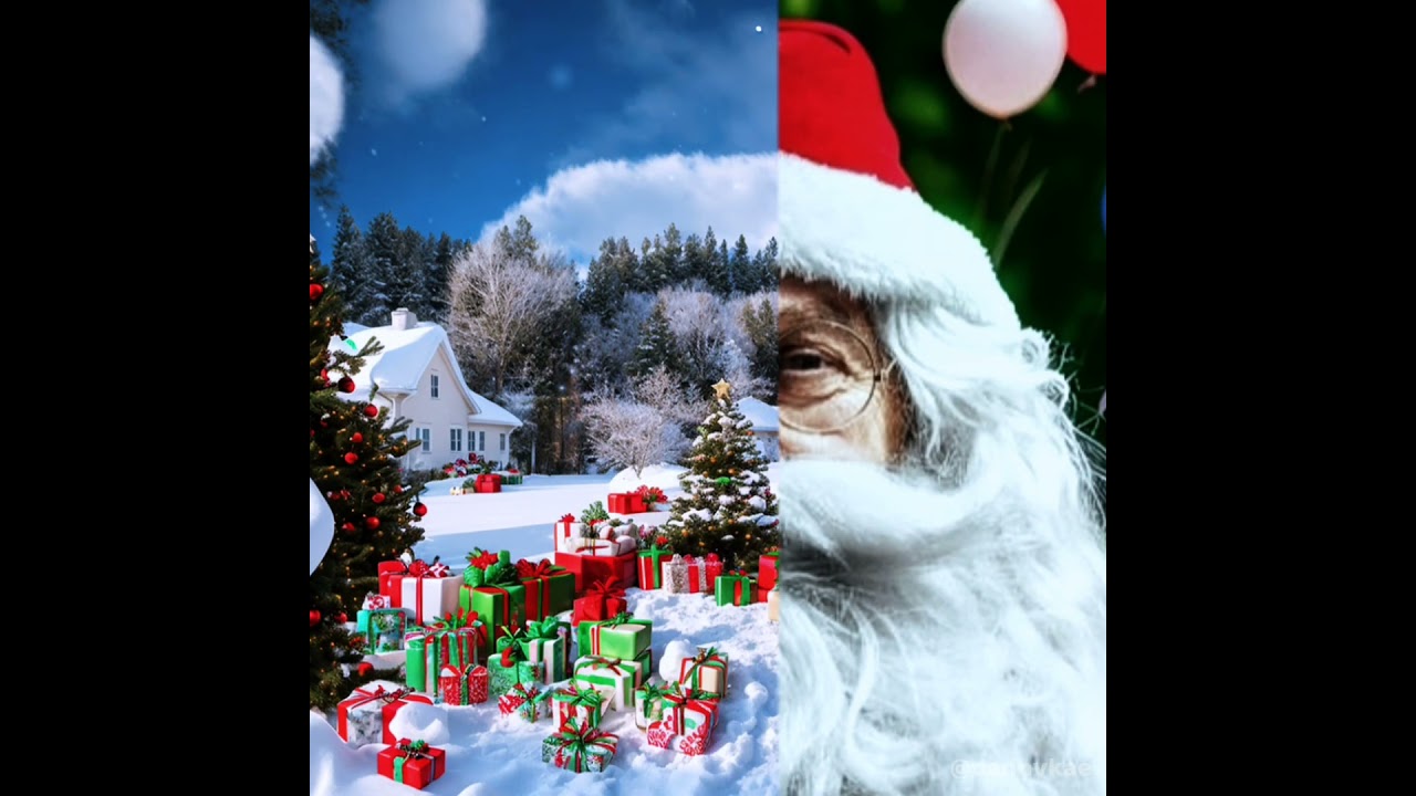Hidden face AI art on Santa Clause.