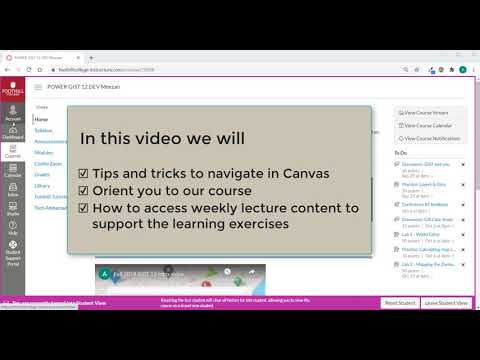 How to Navigate in our Canvas class