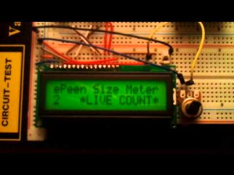 Jay's Arduino Project #7: ePeen counter using a 16 pin LCD