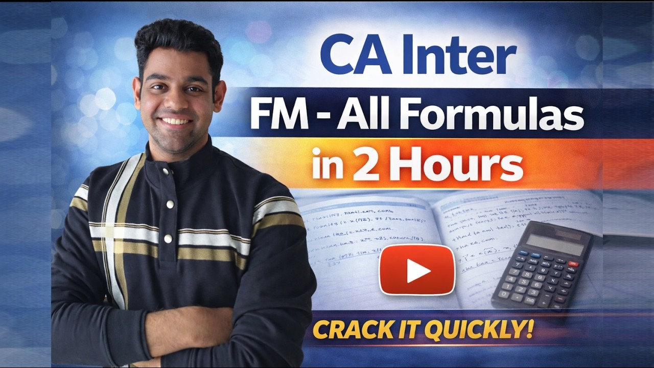 CA Inter FM Formula Charts | Revise All Formulas in 2 Hours |