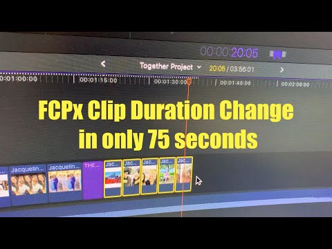 Easy change of time duration of photos in Final Cut Pro X