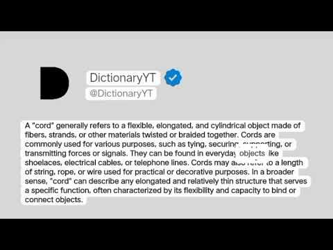 Cord Meaning in English