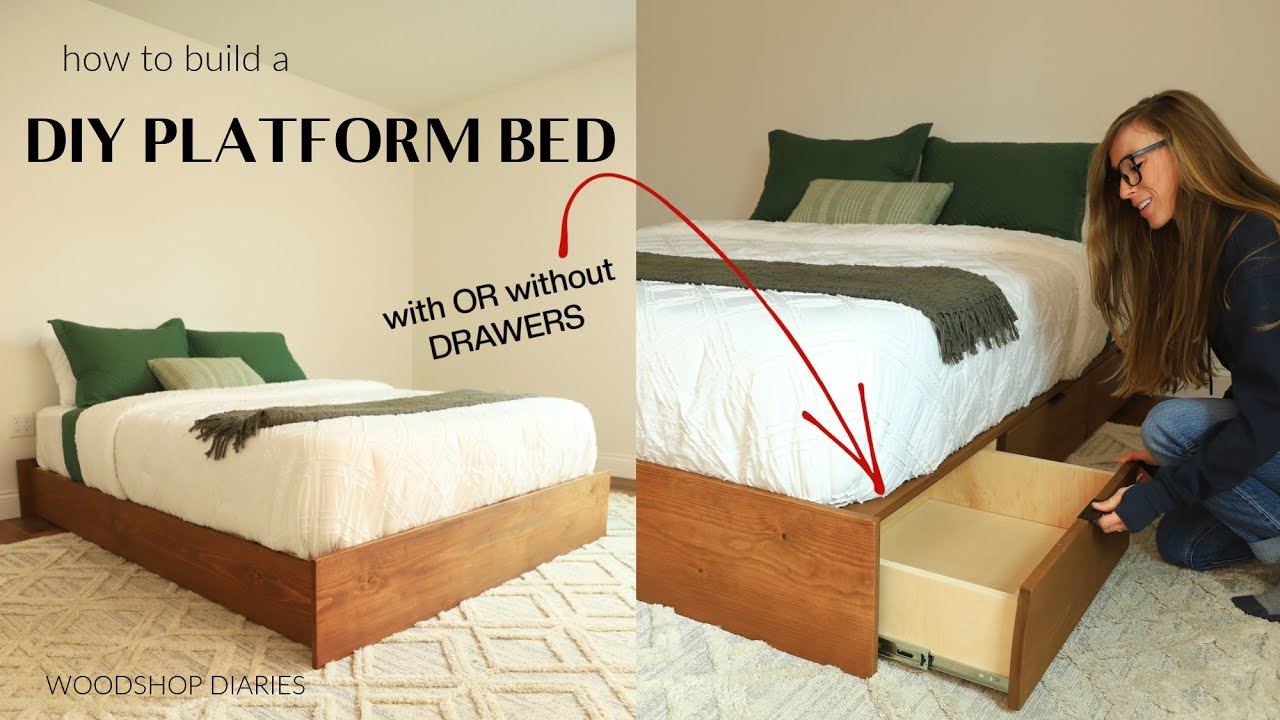 How to Build an EASY DIY Platform Bed | with OR without Storage!