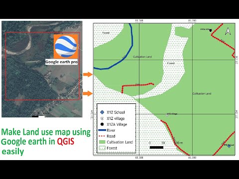 How to make a land use map using Google earth in QGIS
