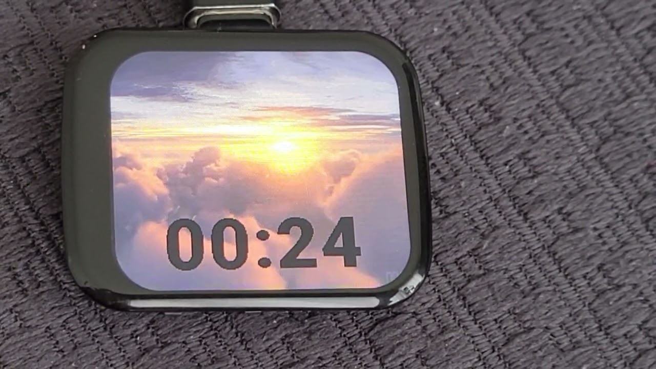 Clock with gif as background