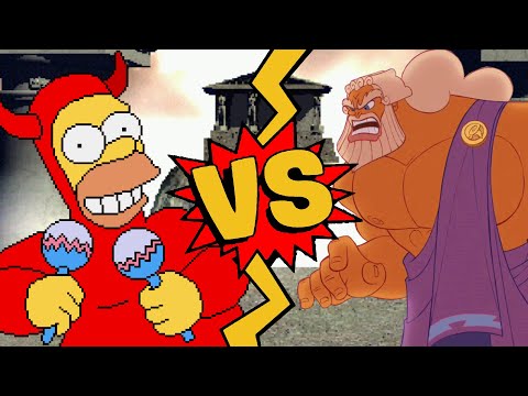M.U.G.E.N. Battles | Evil Homer vs Zeus | The Simpsons vs Disney