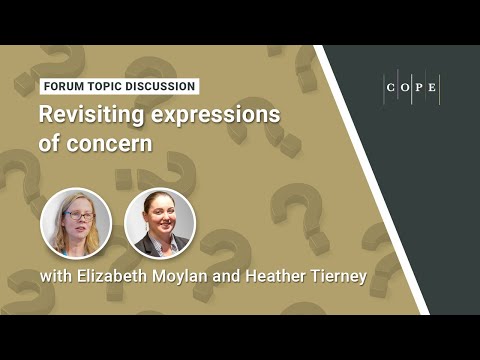 Expressions of Concern, introduction to a COPE discussion 2024