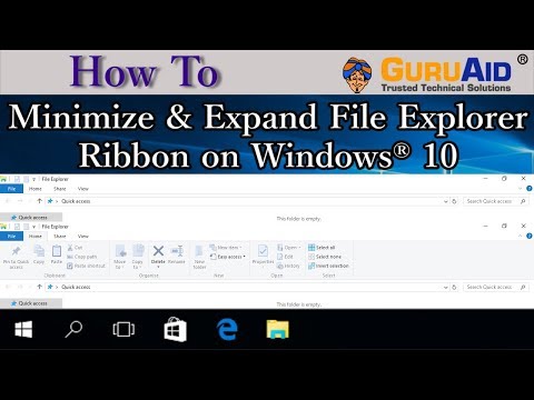 How to Minimize & Expand File Explorer Ribbon on Windows® 10 - GuruAid