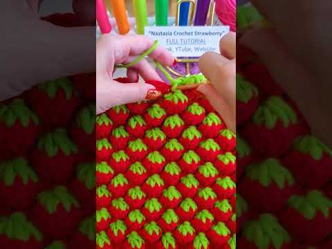 Crochet Strawberry Stitch by Naztazia ???? #shorts