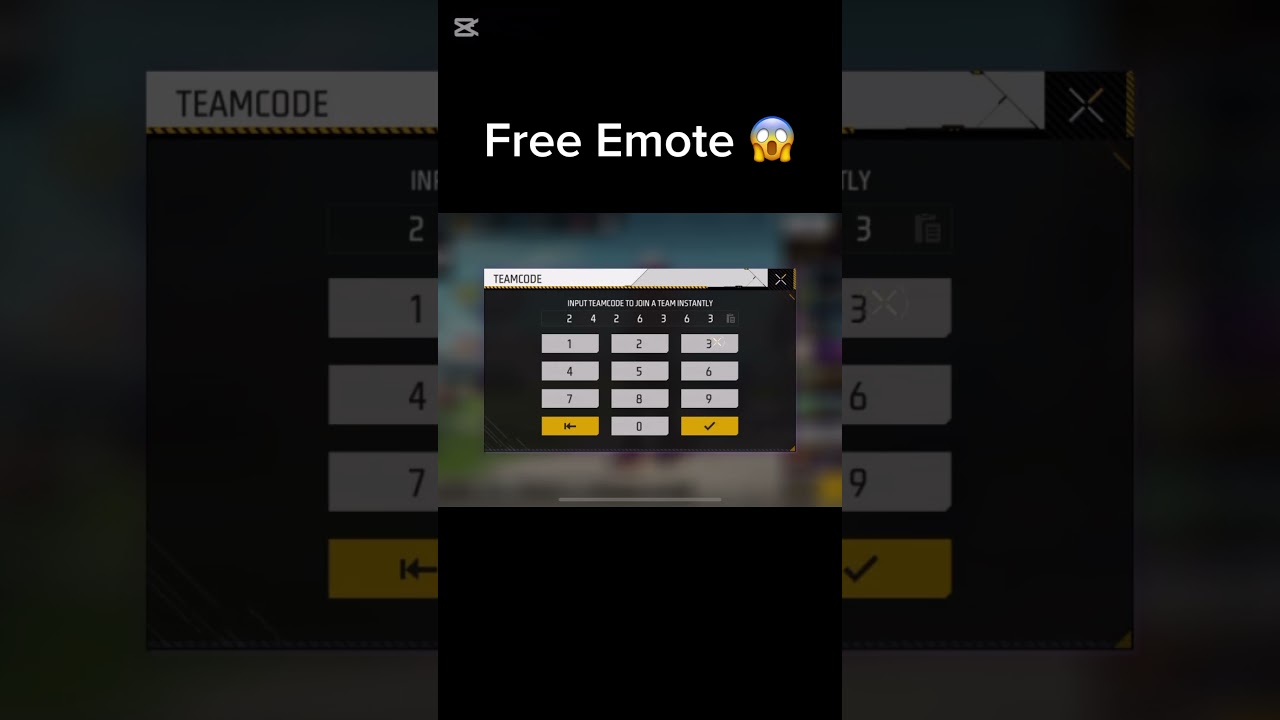 How to get free emotes in freefire 🤫 || Team code reward ❤️