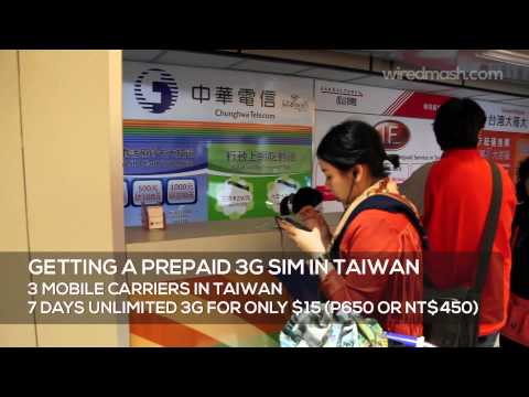 Getting a Prepaid 3G SIM in Taiwan