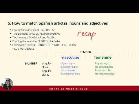 How to match Spanish articles, nouns and adjectives